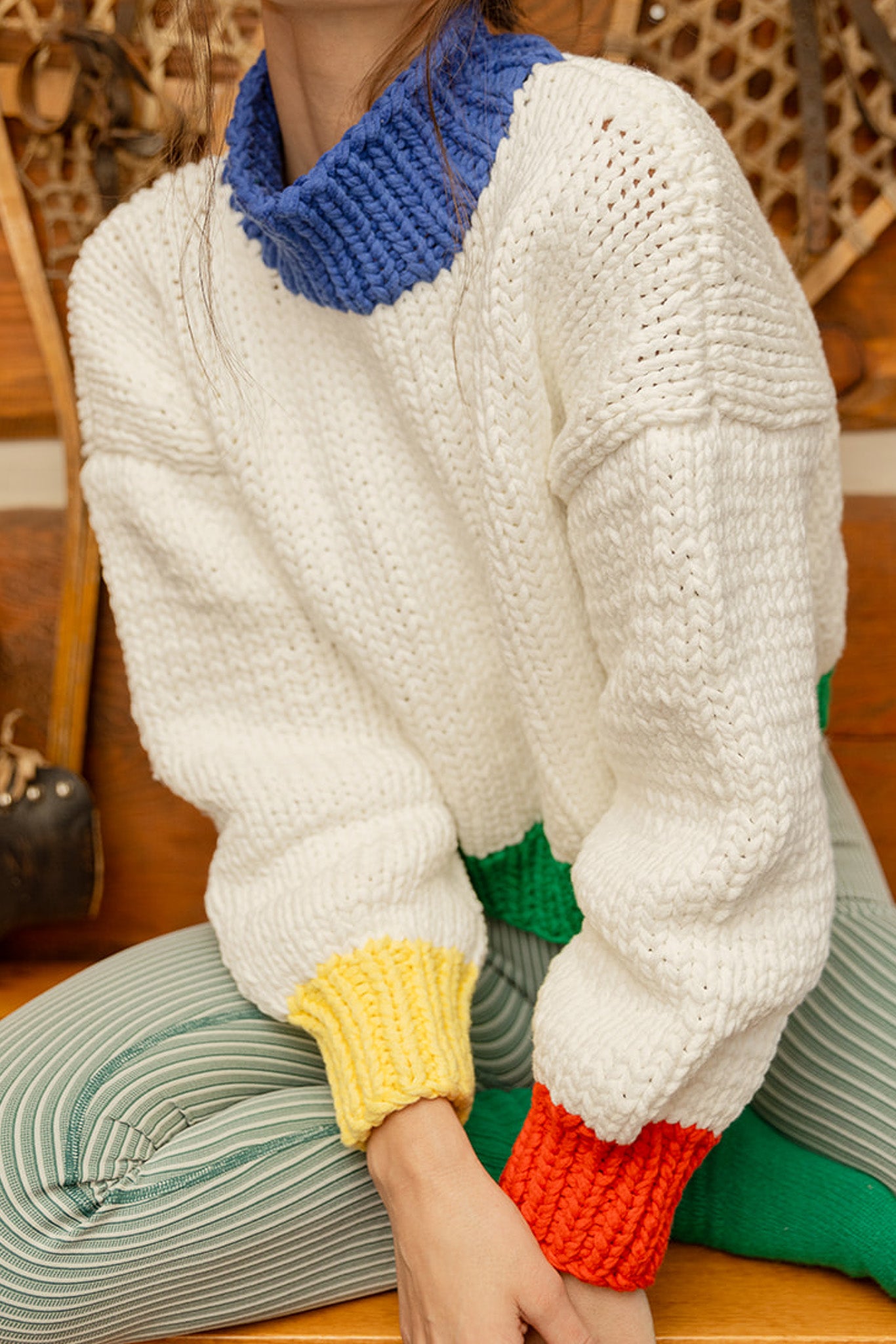 Zora Chunky Sweater — Primary Colors