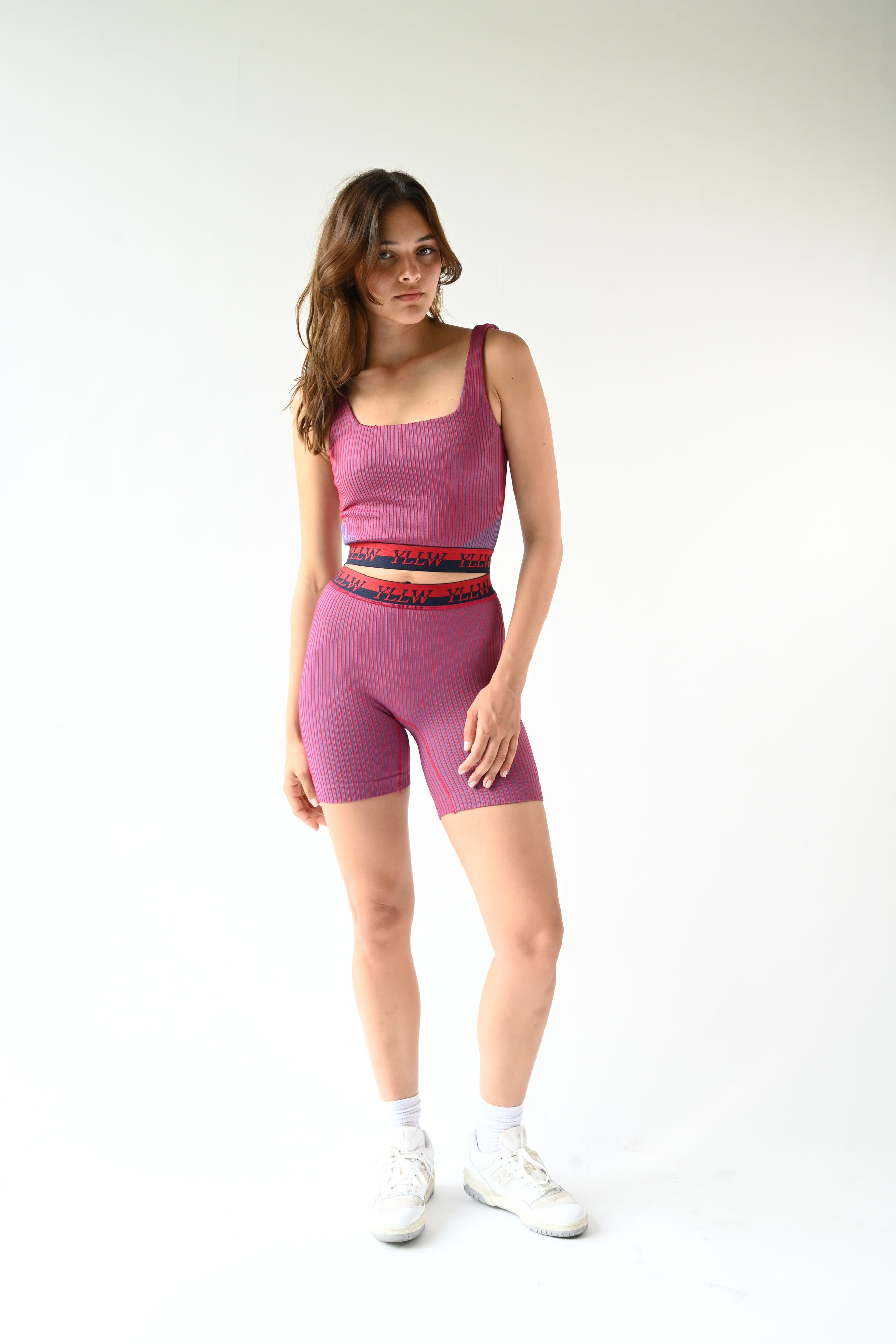 Aly Ribbed Shorts — Rouge