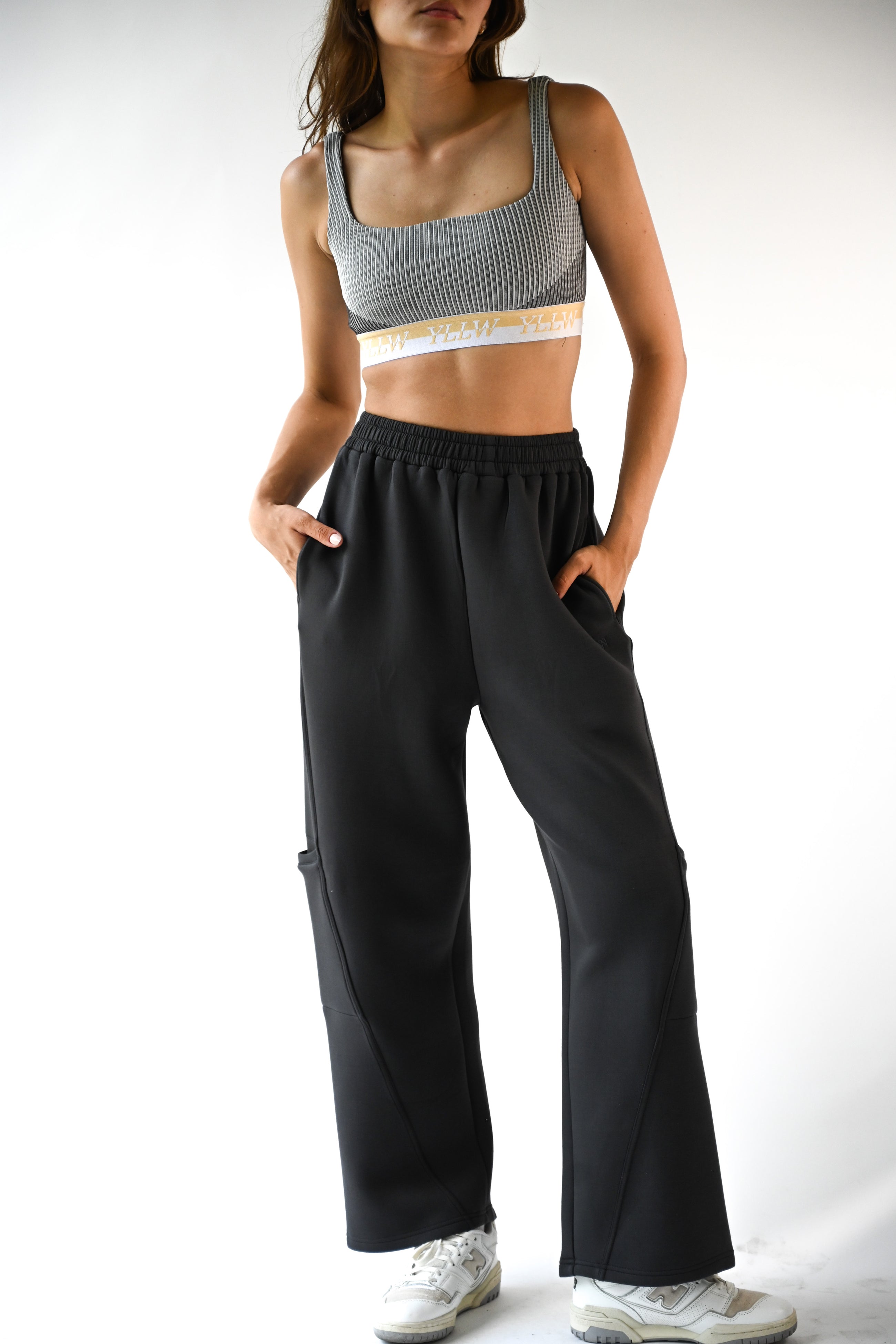 Brice Ribbed Bra — Neutral