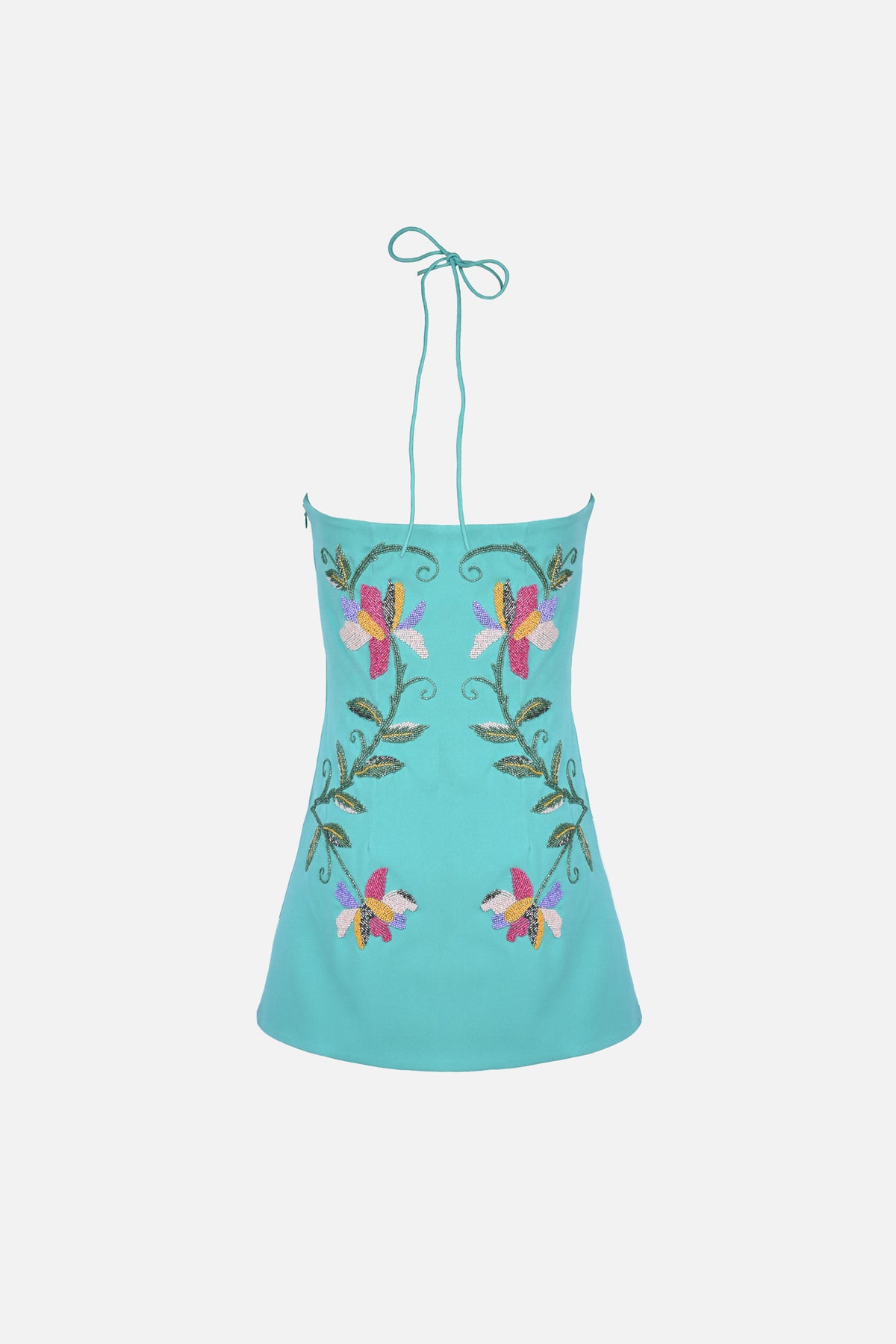 Sonia Beaded Dress — Teal